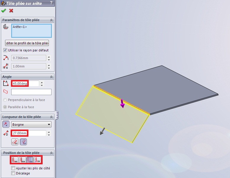 Outils pour la tôlerie - Apprenez à utiliser SolidWorks