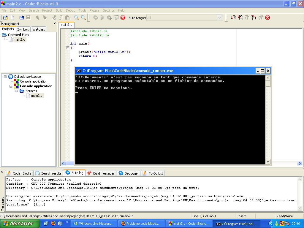 Probleme code blocks par reuel - page 1 - OpenClassrooms
