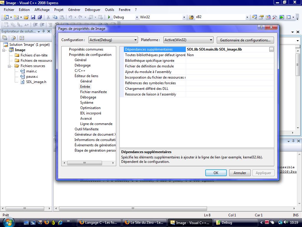 [SDL]Problème d'instalation de SDL_image - avec Visual C++ A L'AIDE ...
