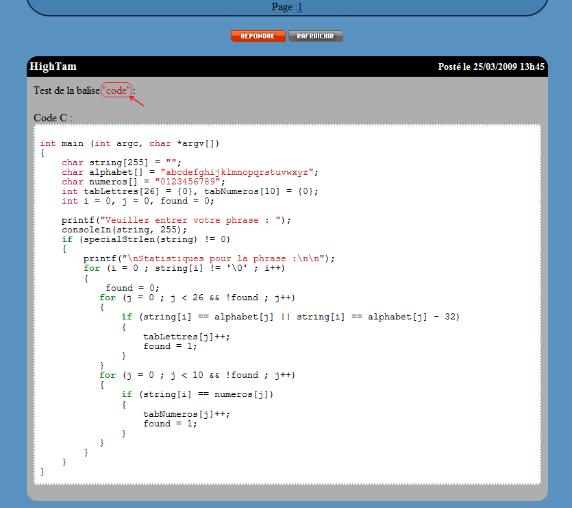 [Résolu] Coloration syntaxique du code par HighTam - page 1 ...