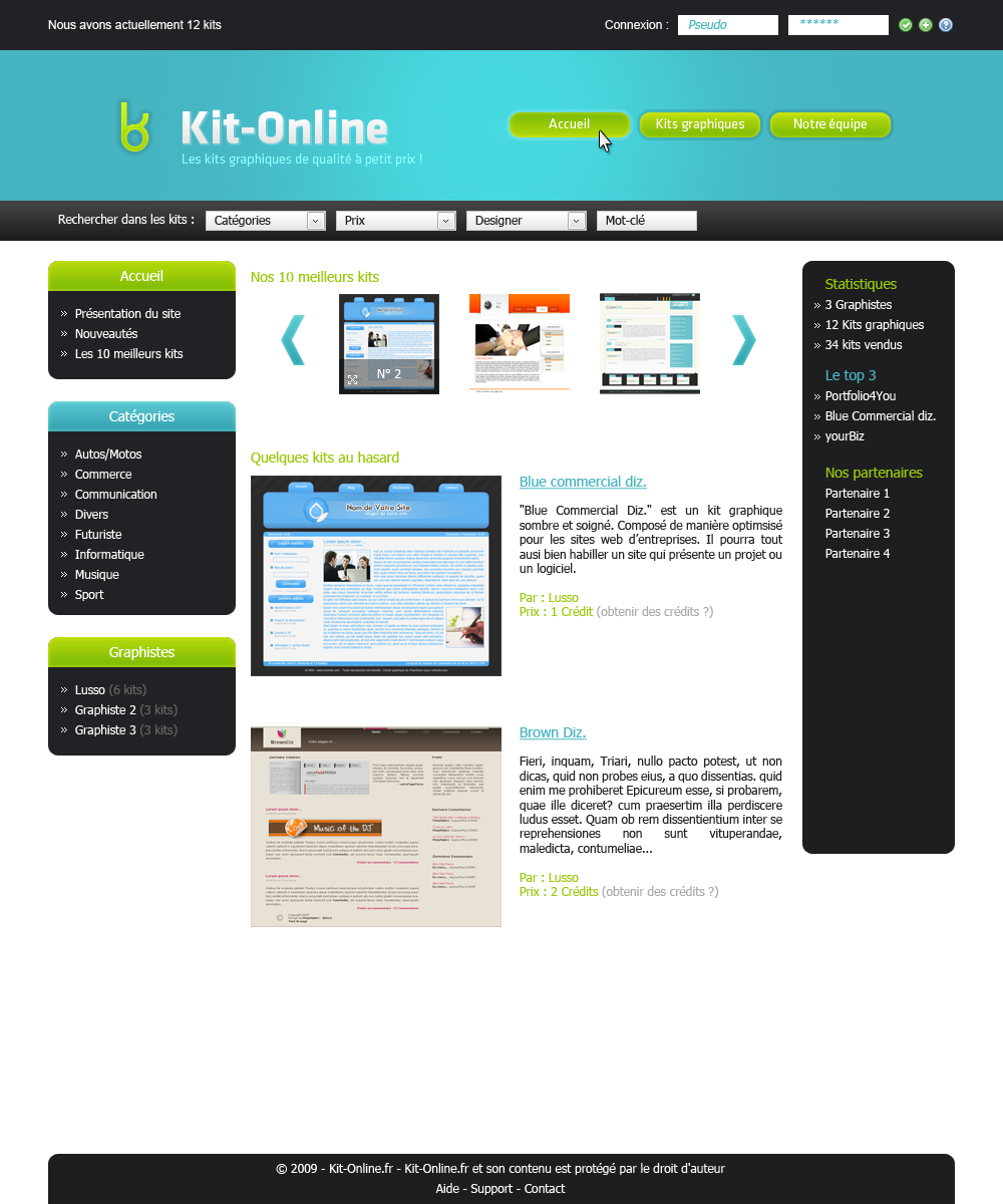 [Site Web]Kit-Online | Vente de kit-graphique en ligne - Recrutement ...