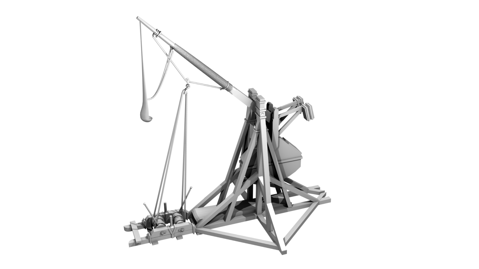 [3D:blender][WIP] Un trébuchet ! - (C'est pour casser un chateau) par ...