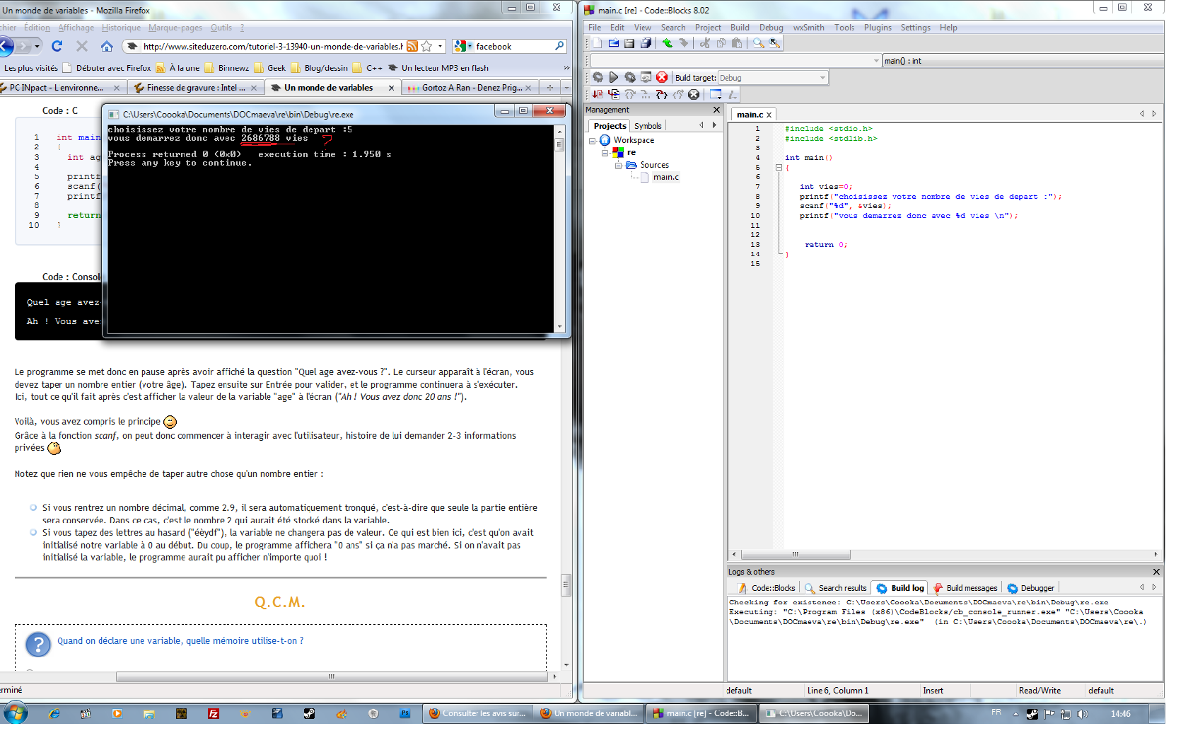 [Résolu] je ne vois pas où est mon erreur...! par MadamBlaBla - page 1 ...