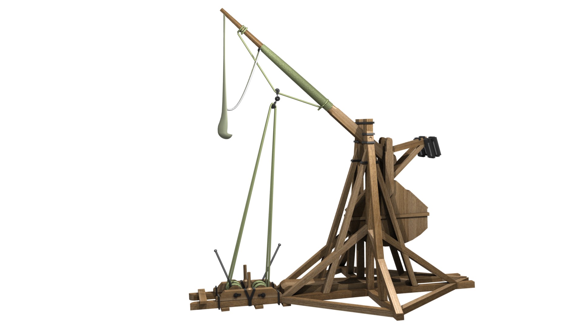 [3D:blender][WIP] Un trébuchet ! - (C'est pour casser un chateau) par ...