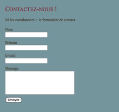 [Résolu] Changer la couleur d'un formulaire par Mr.Flo - OpenClassrooms