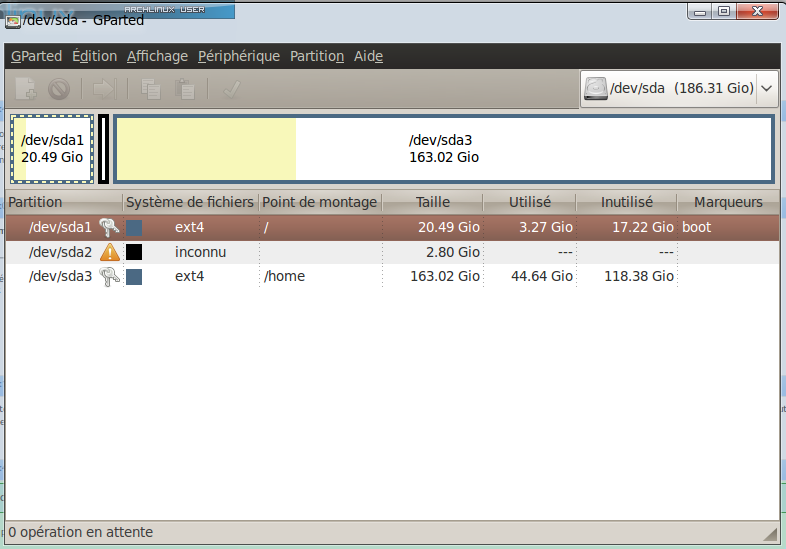 [Résolu] erreur partiton linux swap - je n'arrive pas à la reconstruire ...