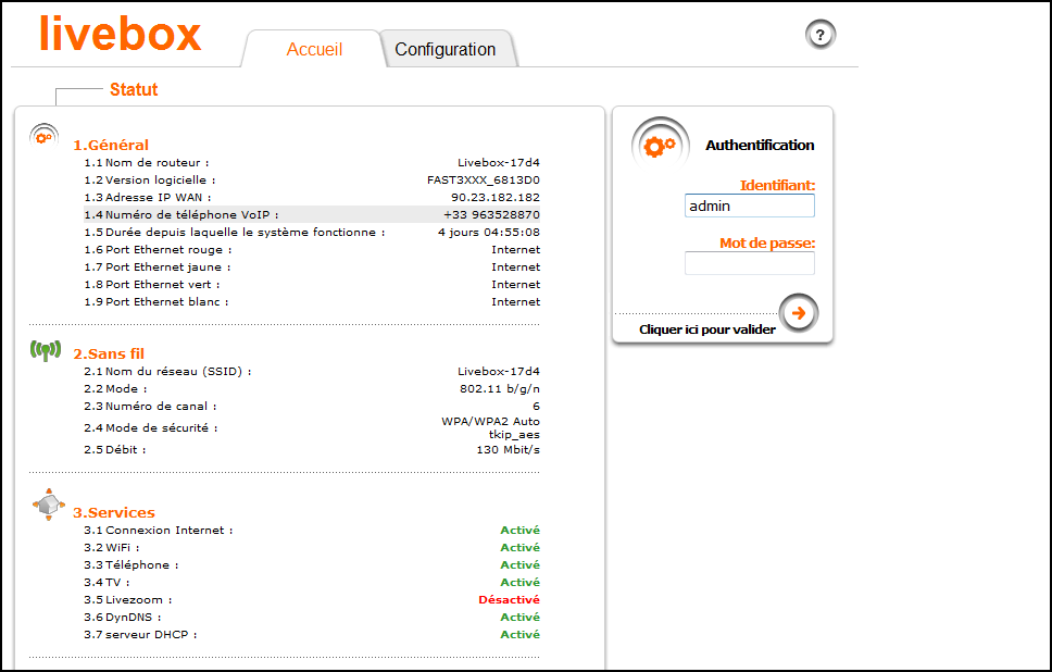 Ouvrir un port sur la livebox2 sagem - Je cherche à ouvrir ce port ...