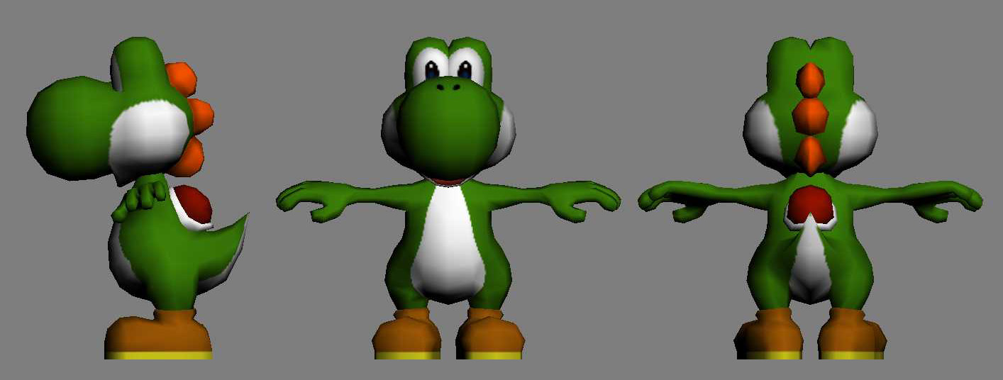 Blueprints de yoshi - Pour blender par dolfinsbizou - OpenClassrooms