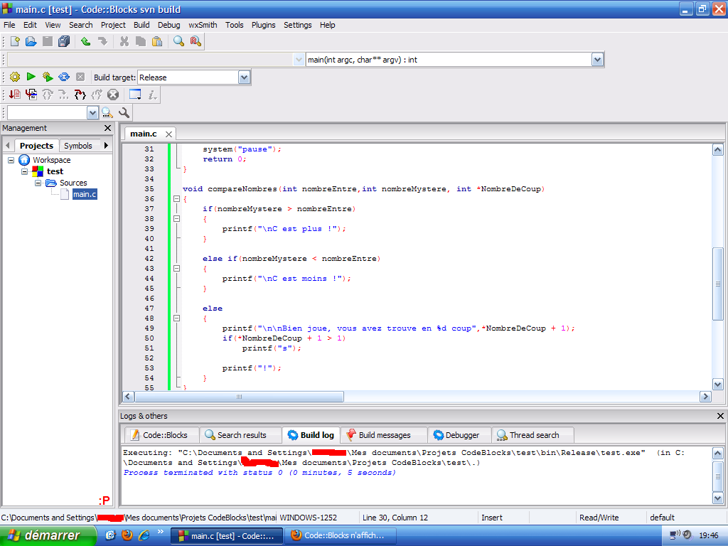 [Résolu] Code::Blocks n'affiche pas le code. par Tagiin - page 1 ...