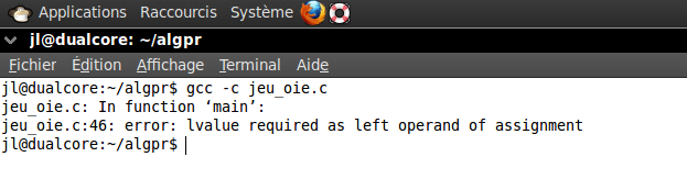 probleme lvalue required - lvalue required as left operand of assignment par jlau - page 1 ...
