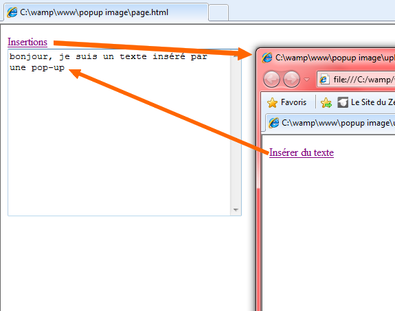 Inserer du texte dans textarea via pop-up - Comme le site du zéro par cyril5789 - page 1 ...