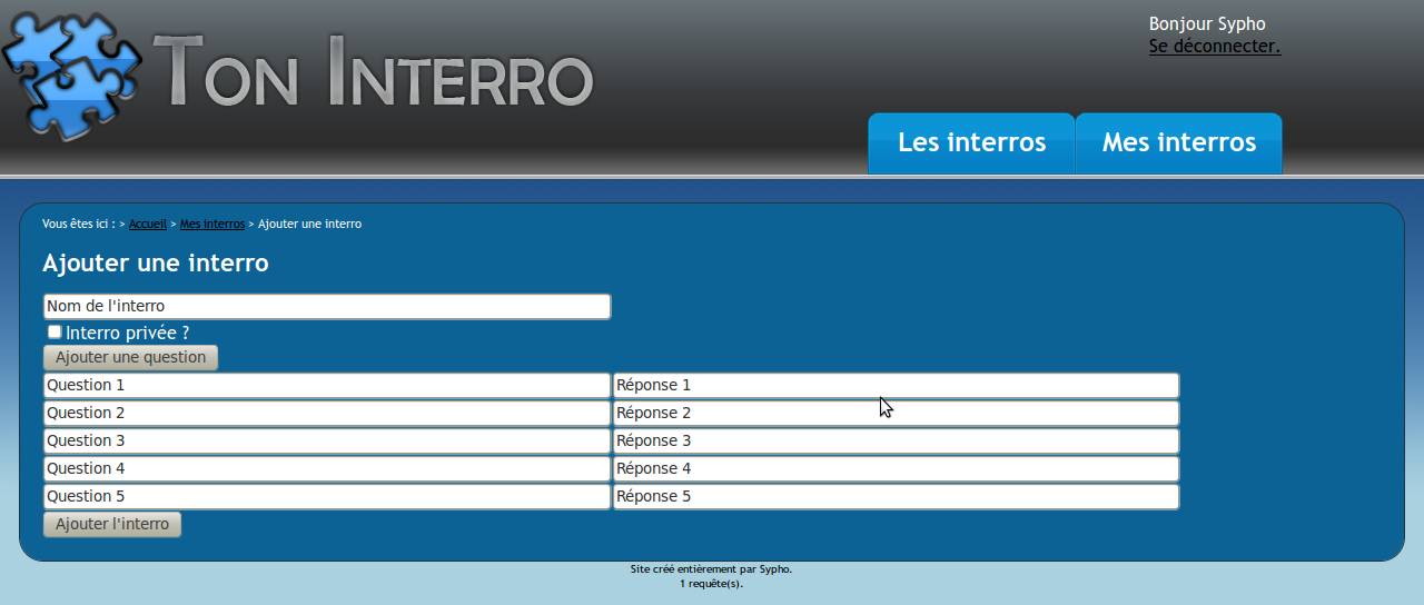 [Site Web] Ton Interro : fais-toi des interros - (En cous de ...