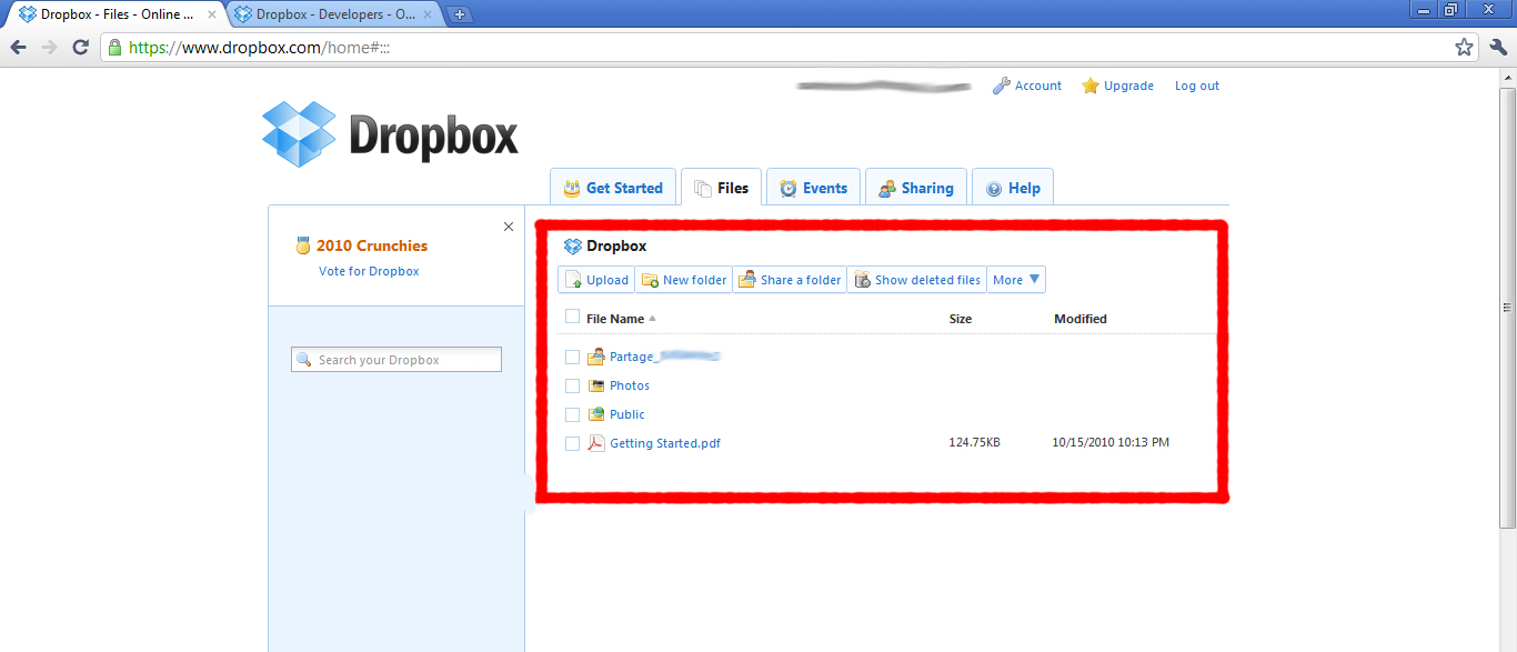 Intégrer Dropbox dans une page php par maxcmoi - page 1 - OpenClassrooms