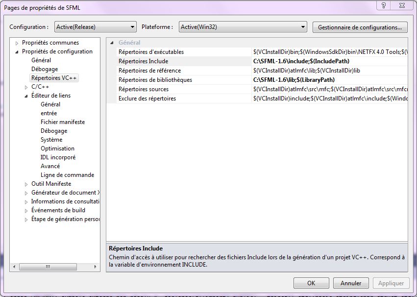 [Résolu] [SFML] Erreur à la compilation - Error LNK2001 par Hertzien' - page 1 - OpenClassrooms