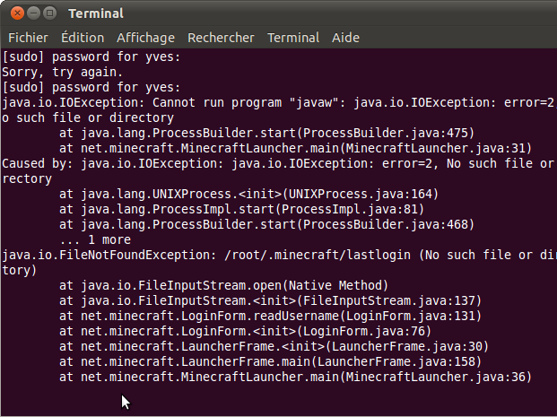 [Résolu] Probleme execution Minecraft.jar - Je suis une bille sous nux ...