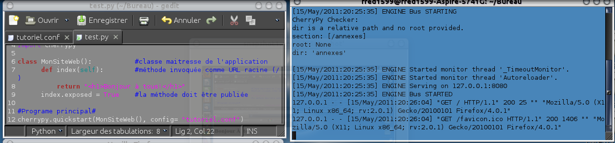 Un serveur web en Python. par Kamiyuzuki - page 1 - OpenClassrooms
