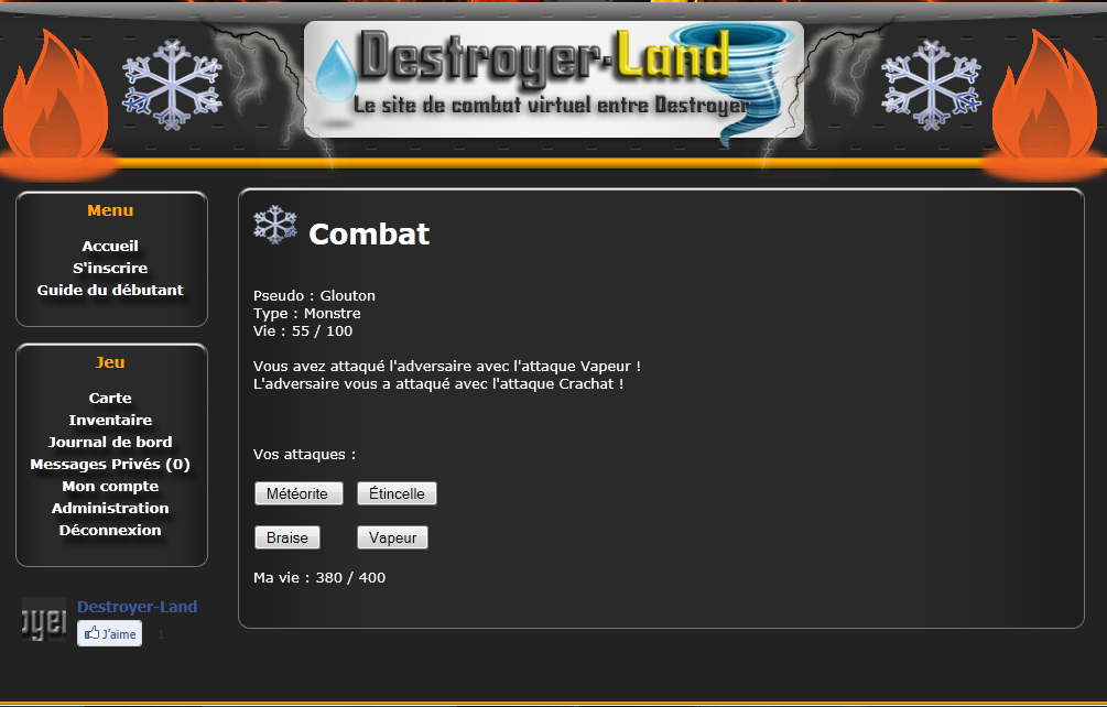 [Site web] Destroyer-Land par max-pro111 - page 1 - OpenClassrooms