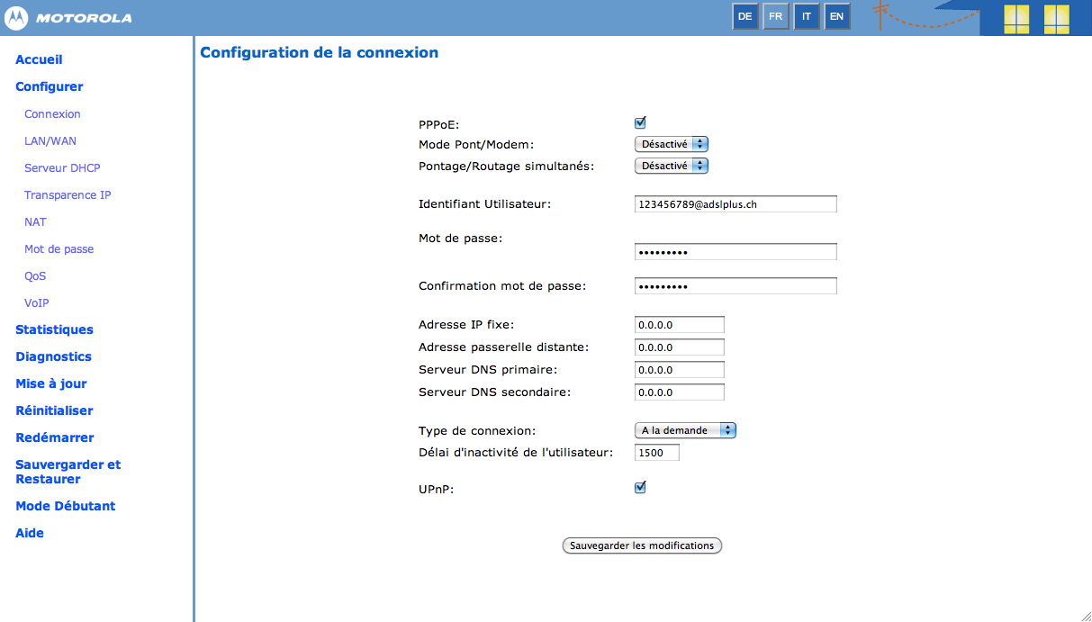 Problème avec la configuration d'un modem routeur - Impossible de se ...