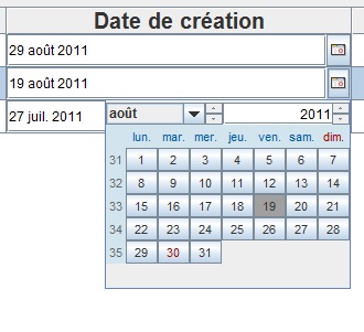 [Résolu] JXDatePicker dans une JTable par alexon - page 1 - OpenClassrooms