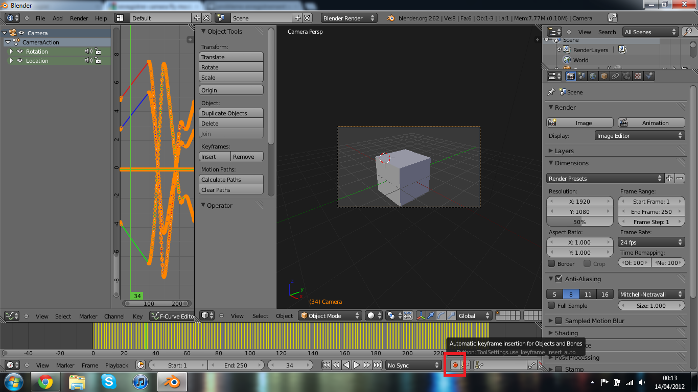 [Résolu] Blender enregistrer un fly mode - bah je gallère ! par bob34 ...