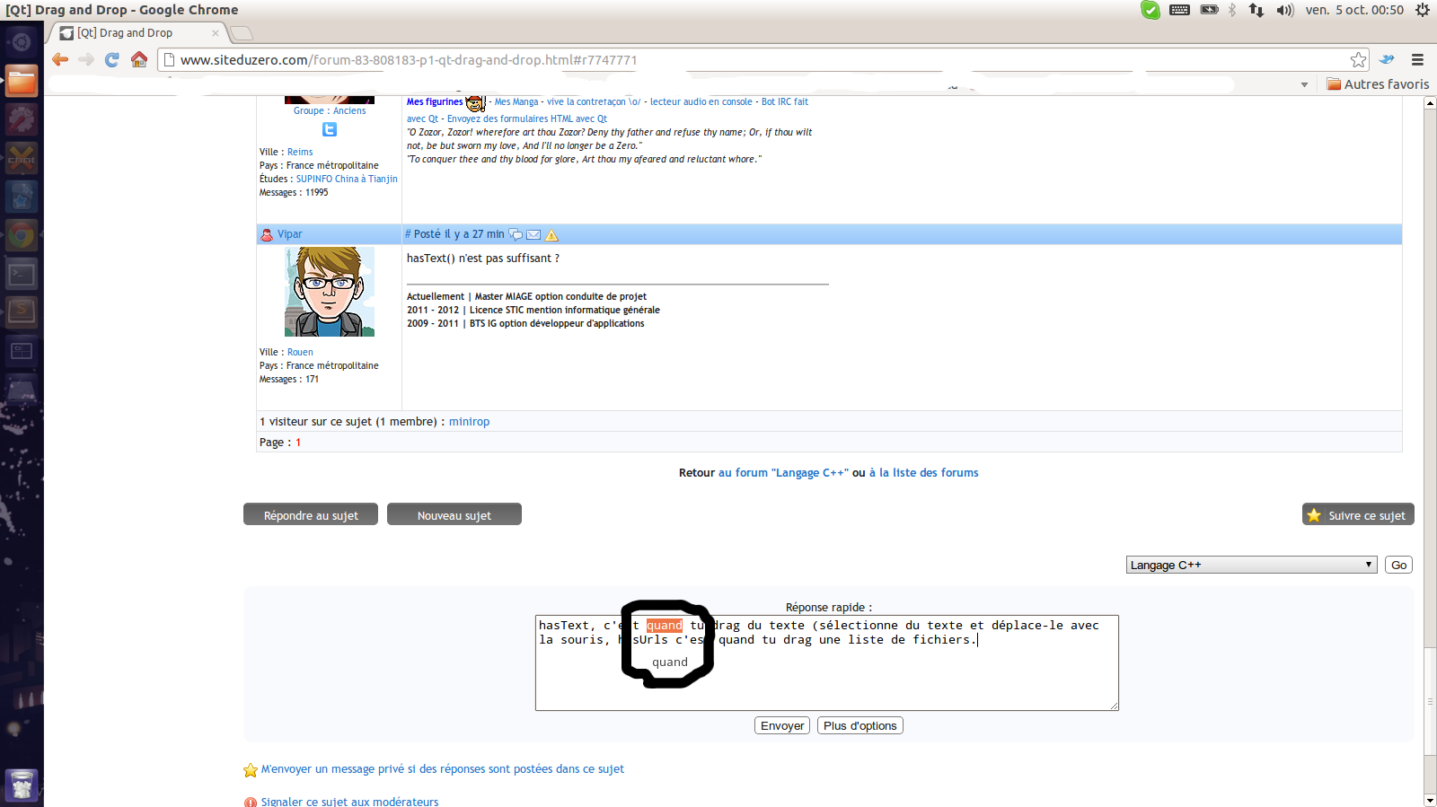 Résolu Qt Drag And Drop Le Plus Simple Du Monde Par Merurz Page 1 Openclassrooms