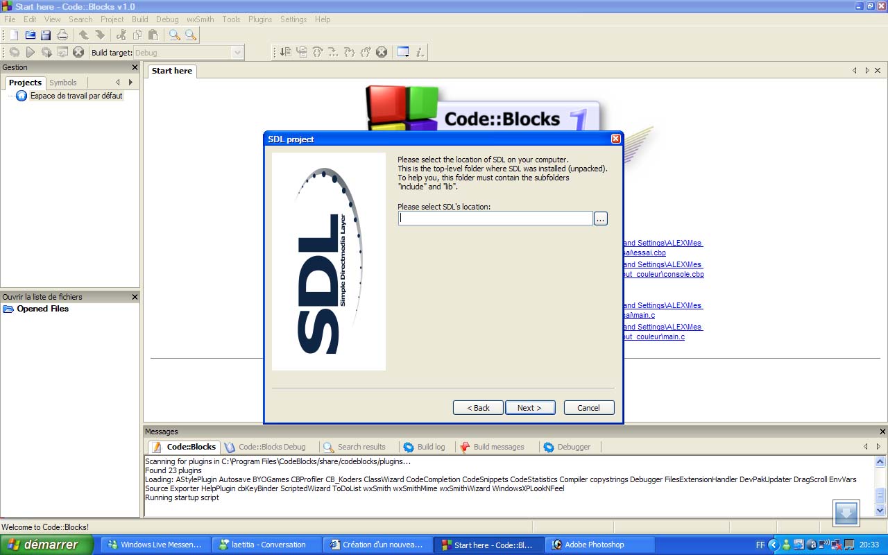 Mise à jour Code::Blocks - Création nouveau projet par dark_elfleid ...