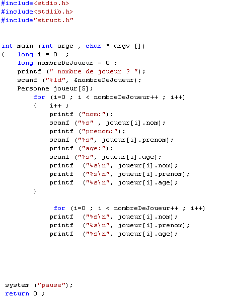 Probleme sur les structures - plantage au moment du printf :-) par ...