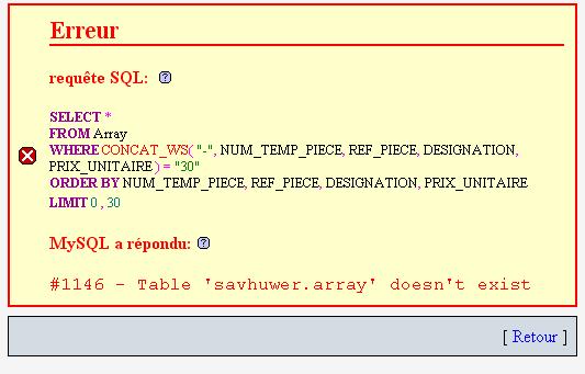 [Résolu] [sql] erreur mais ou? par Spybot - page 1 - OpenClassrooms