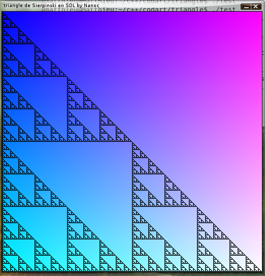 [Cod'Art] Triangle de Sierpinski par Cygal - page 1 - OpenClassrooms