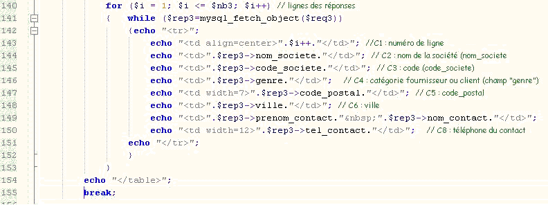 requête SQL et nom contenant une apostrophe - où comment afficher des réponses contenant une ...