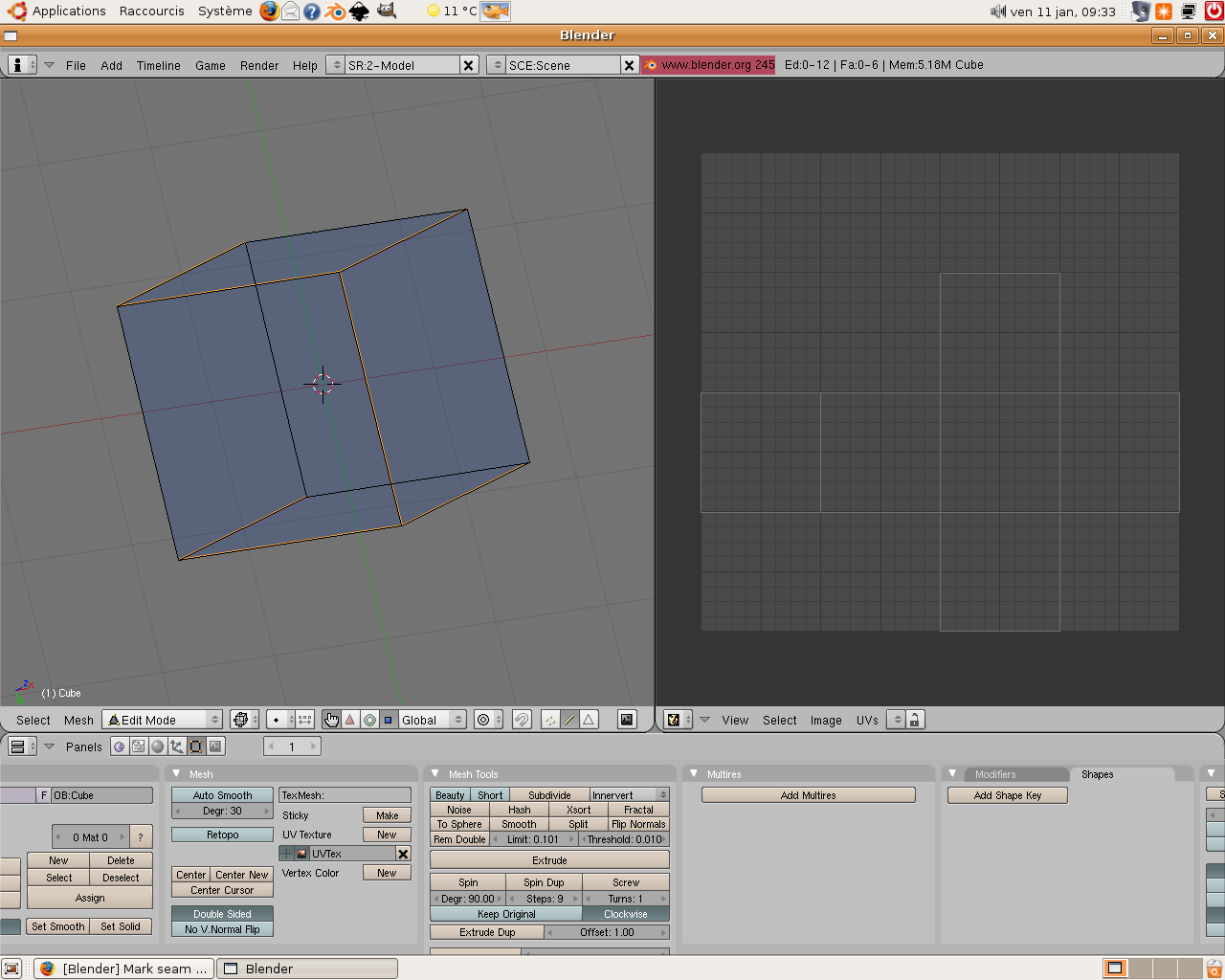 [Résolu] [Blender] Mark seam par Caim - page 1 - OpenClassrooms