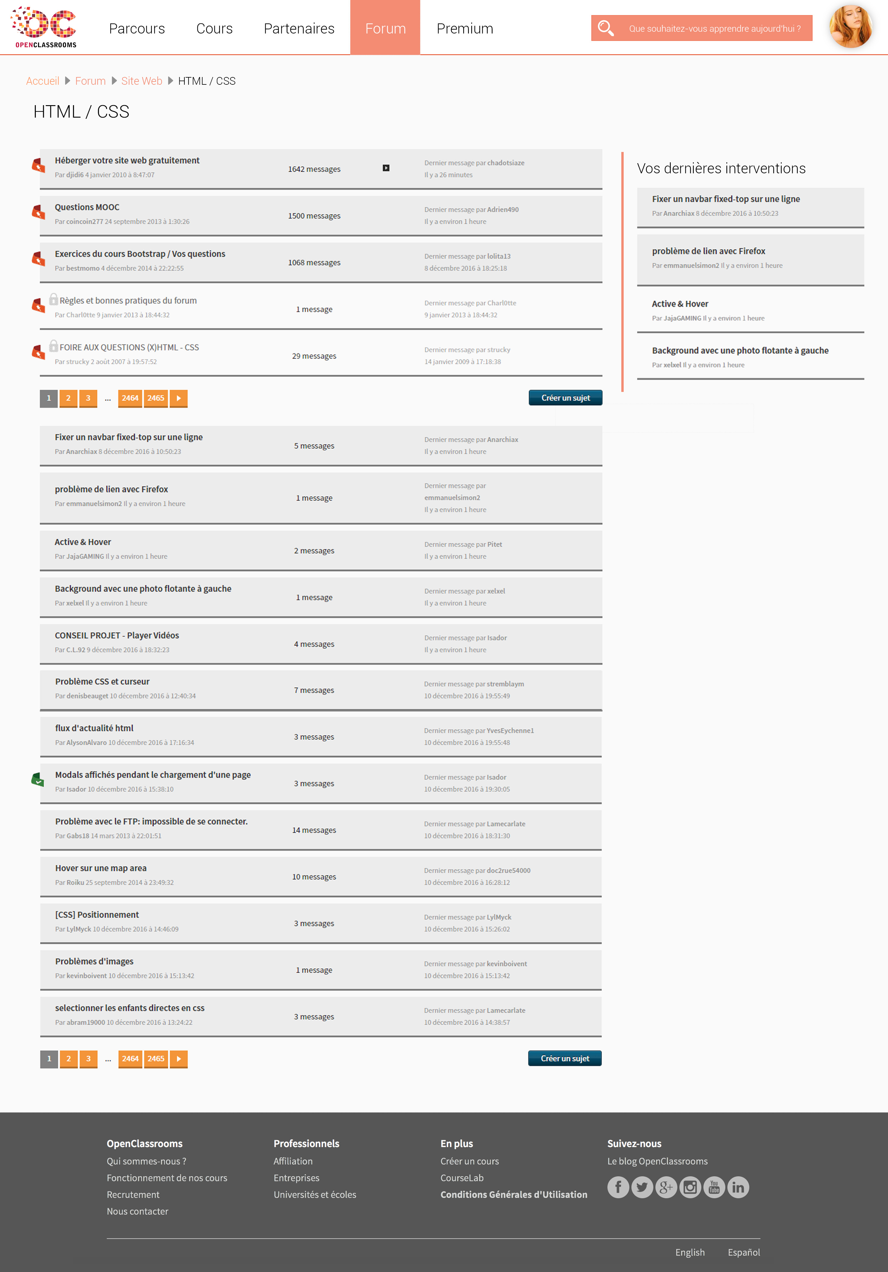 [UI CONCEPT] Open Classrooms par L-N - page 1 - OpenClassrooms