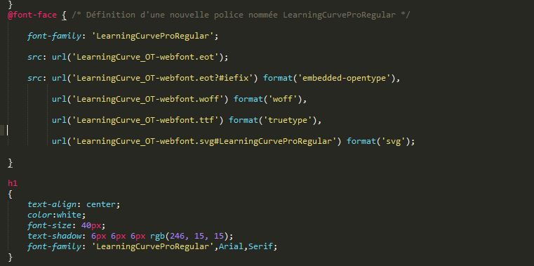 HTML5/CSS3 Semaine 2 Activité - Utiliser une police personnalisée via ...