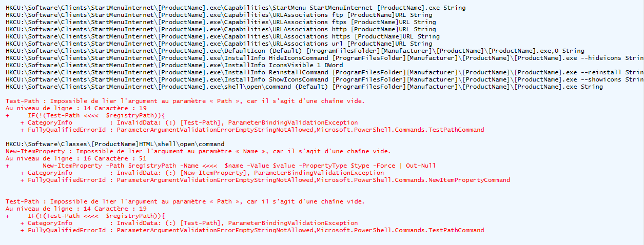 Création de clé de registre en powershell - script powershell et lecture de csv en powershell ...