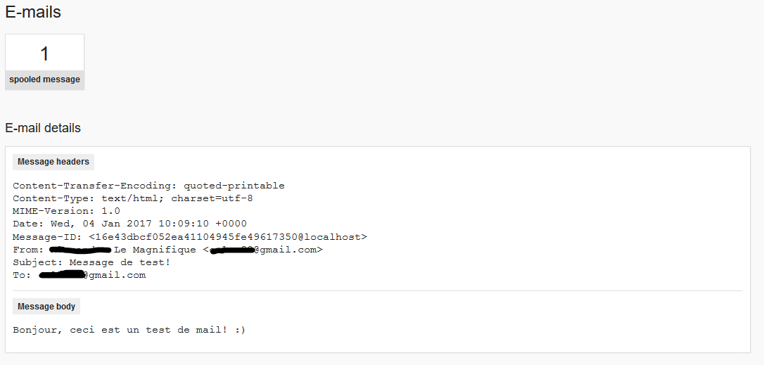 [résolu] [swiftmailer] Spooled Message Mais Rien Reçu Par Whouki Page 1 Openclassrooms