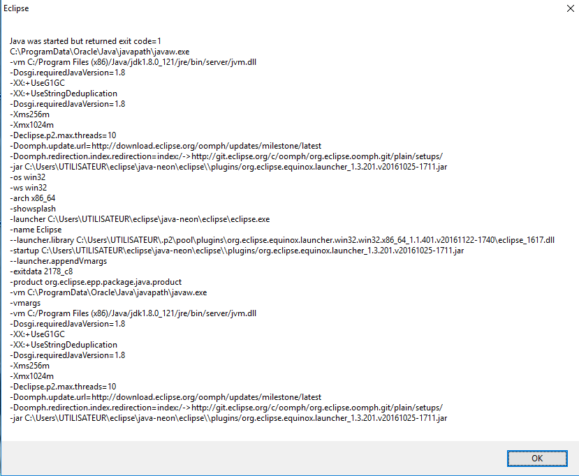 Erreur Lors Du 1er Lancement Declipse Par Ma2876 Page 1 Openclassrooms 