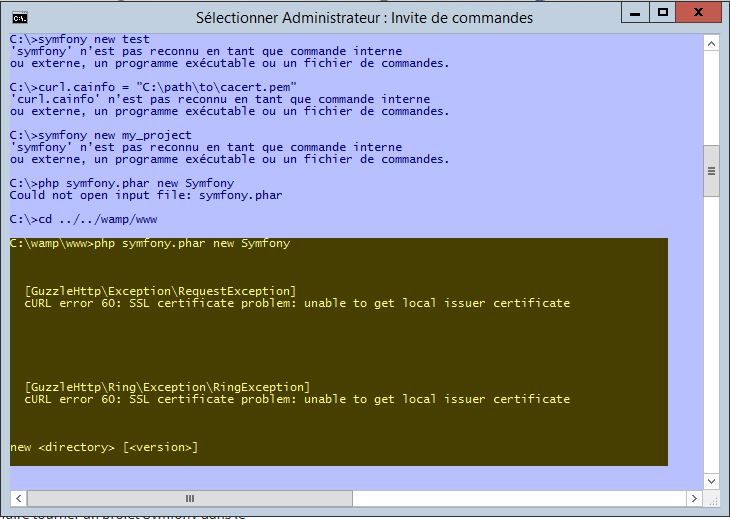 Probleme Lors De L Instalation De Symfony 3 Par Cédric Tegue Page 1 Openclassrooms