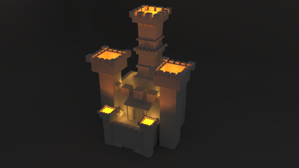 [WIP] Chateau low poly - Débutant, quelques questions par Cailbur ...