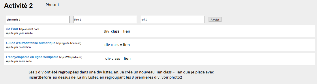 créer des pages web interactives avec javascript - problème affichage ...