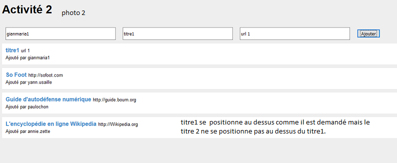 créer des pages web interactives avec javascript - problème affichage ...