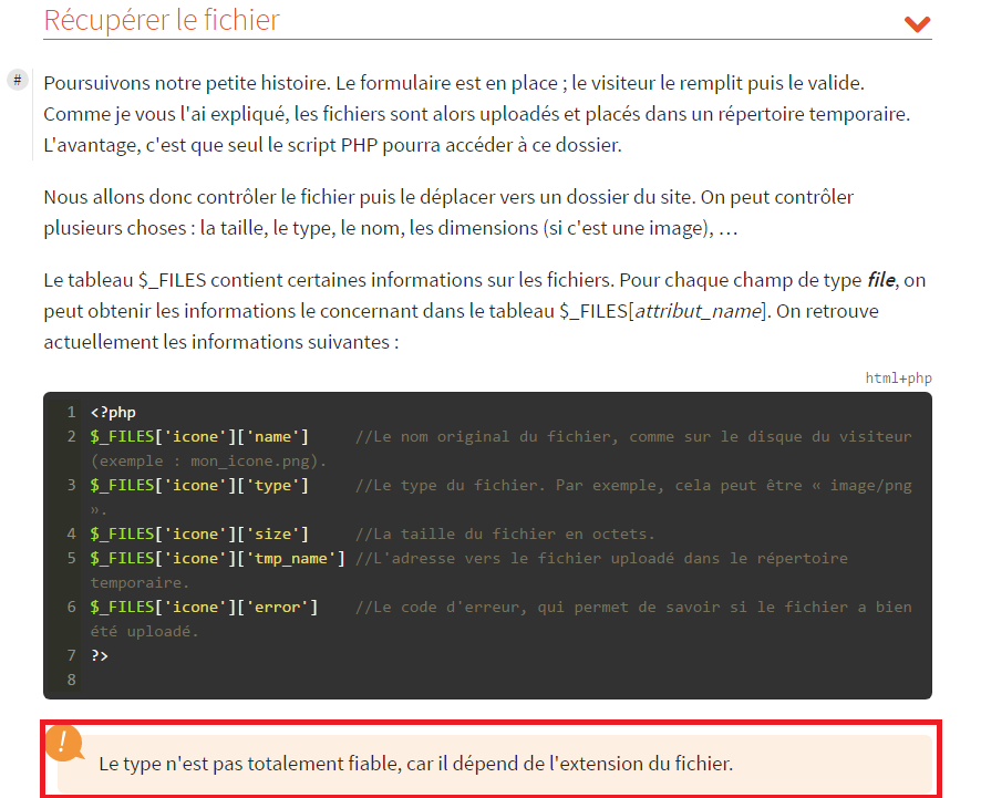 [Résolu] Fiabilité d'un fichier upload par Th0m4sCloarec - page 1 ...