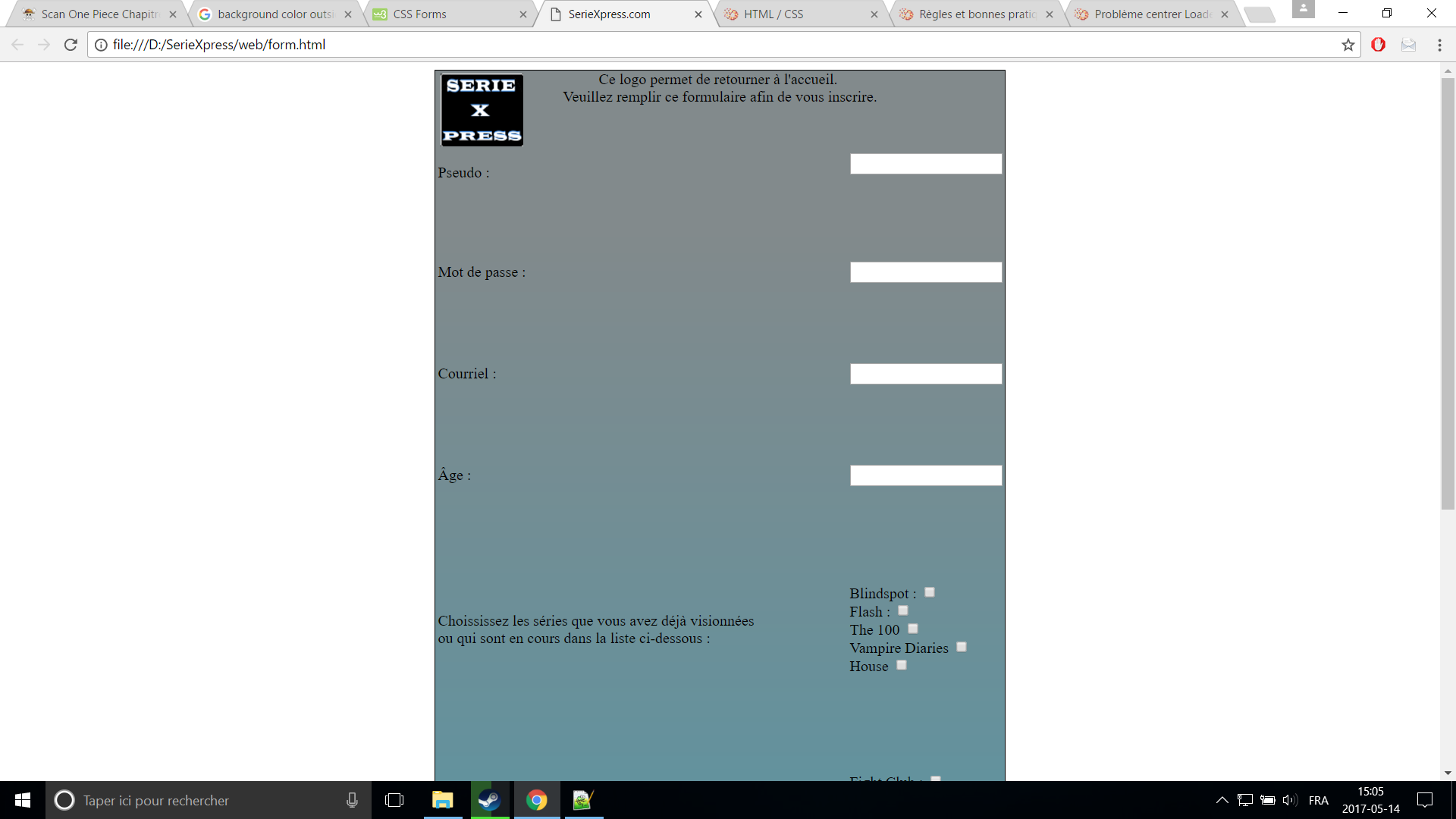 [CSS] Table form, background-color par AlexandraGagnon-Paradis - page 1 ...
