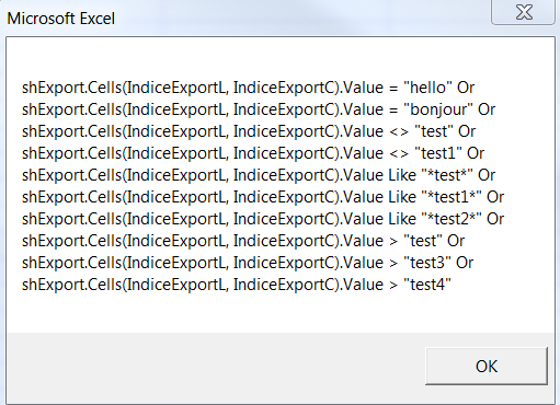 [VBA} Condition de IF définie dans un String par Ocarina - page 1 ...