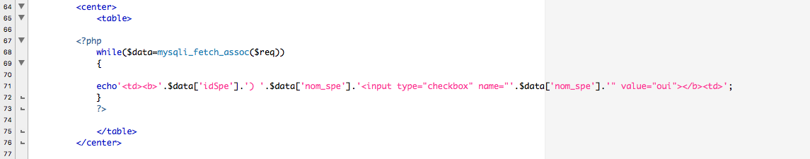 Tableau avec des checkbox selon ma bdd par RadVens - page 1 ...