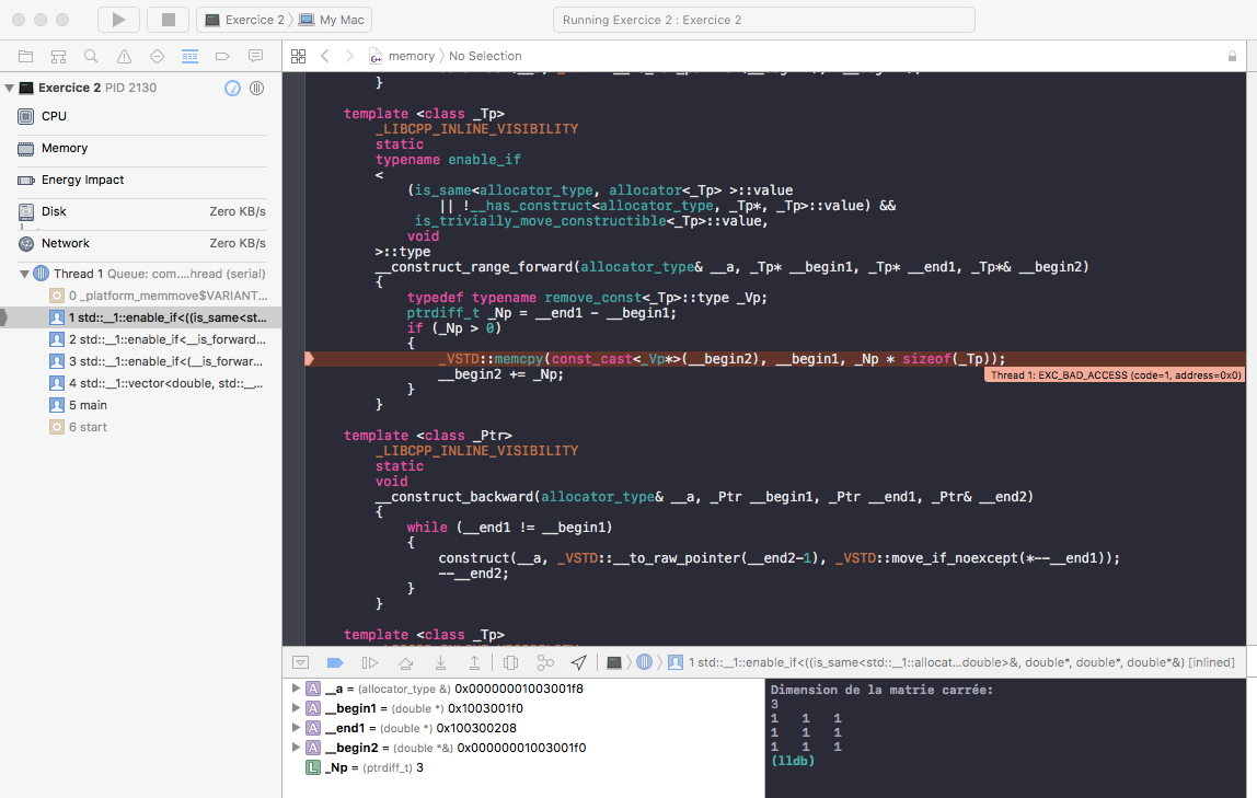 Matrice: Erreur avec un for - erreur avec for matrice c++ par habetsth ...