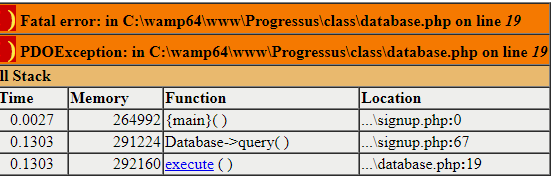 Fatal error: in C:\ // PDOException: in C par TottemTottem - page 1 - OpenClassrooms