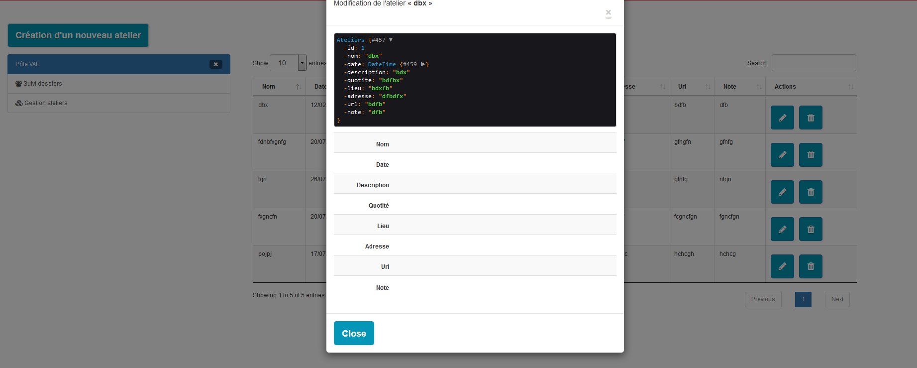 Symfony 3 : récupérer une route dans un modal - Modification d'un ...