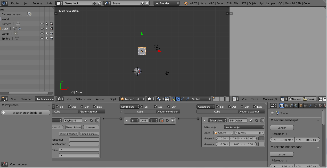 [Blender Game Engine]engendrer un objet par Kamikash - page 1 ...