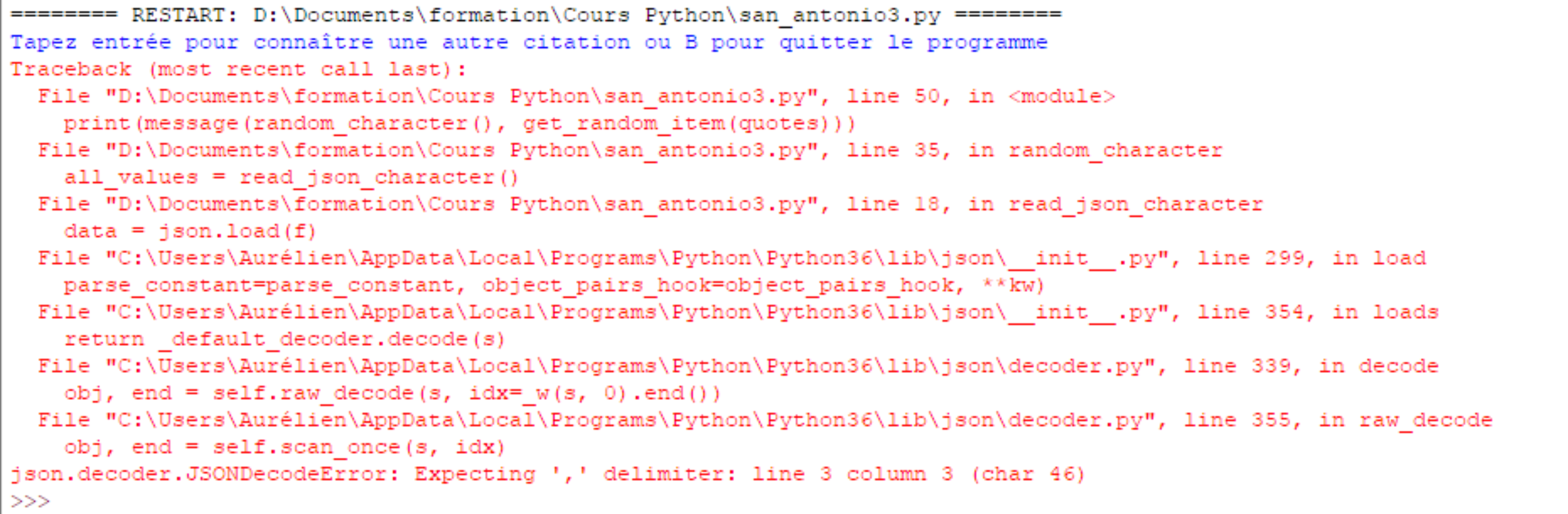 [Résolu] Cours Démarrer votre projet avec Python - [BONUS] Stockez des ...