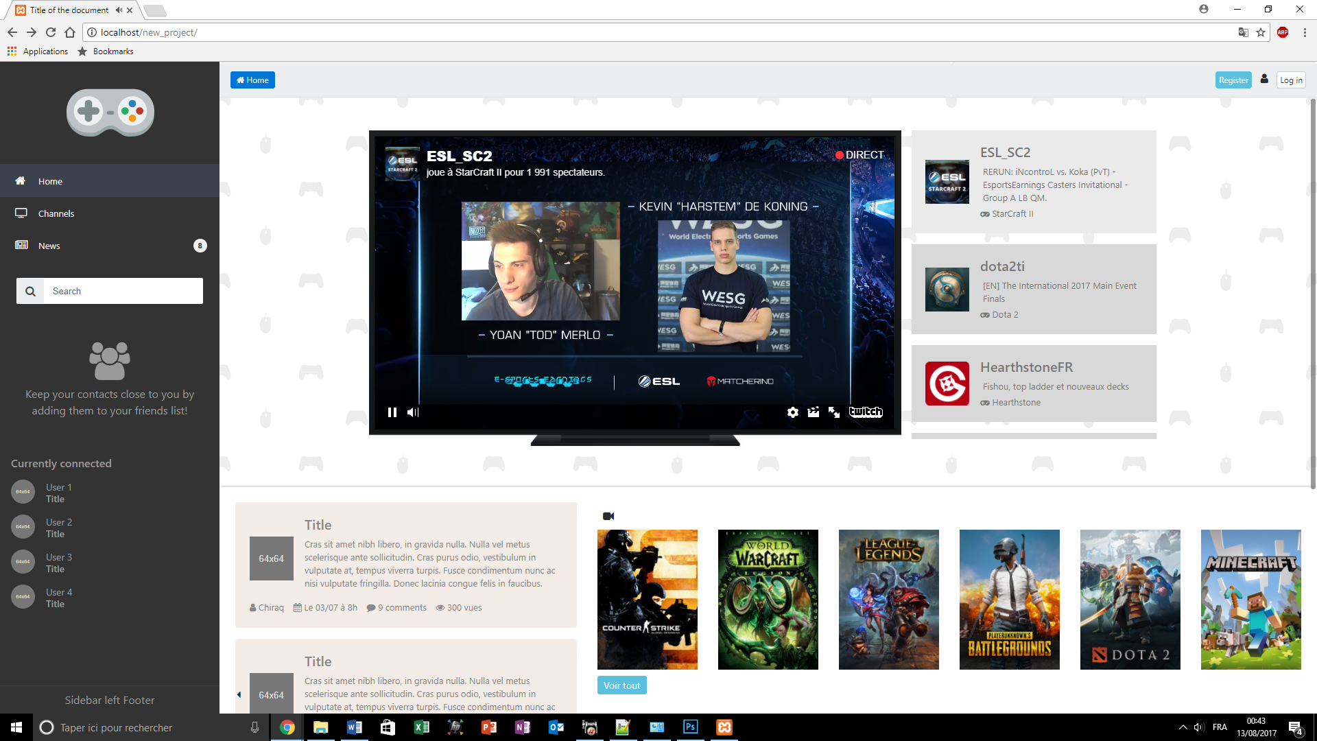 [Site web] Service de streaming - Site de streaming en peine d'idées ...